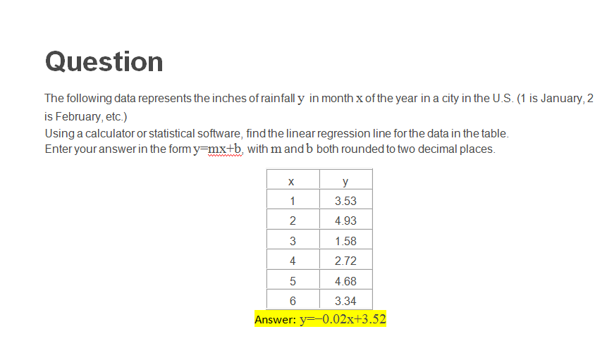 (Answered) MATH399N Week 8 Assignment: Linear Regression Equations and ...