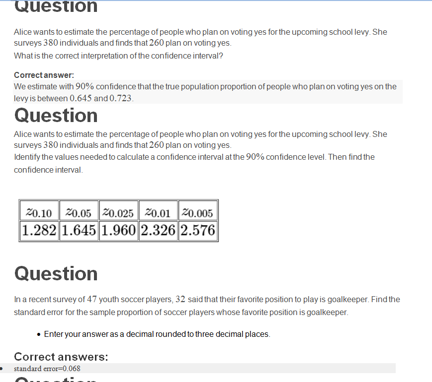 cConfidence Intervals for Population Proportion - Chartered Tutorials