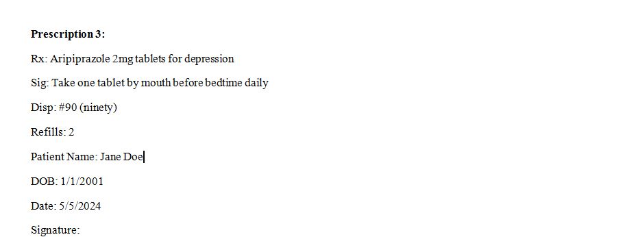 NURS 6630 week 10 Assignment 3 WRITING PRESCRIPTIONS - Chartered Tutorials